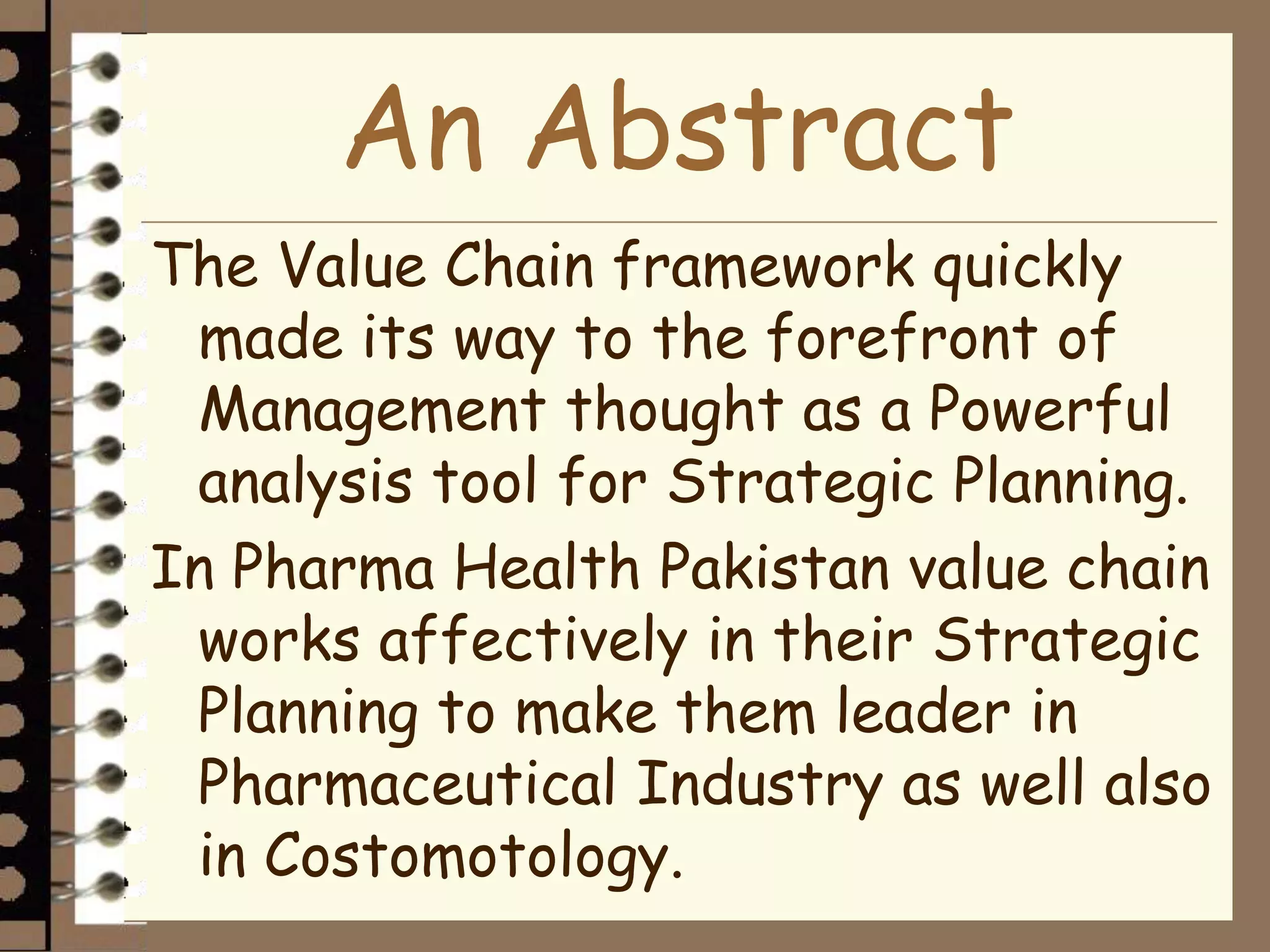 Strategic management: Value Chain Analysis | PPTX