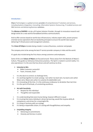 Strategic management assignment wipro | PDF