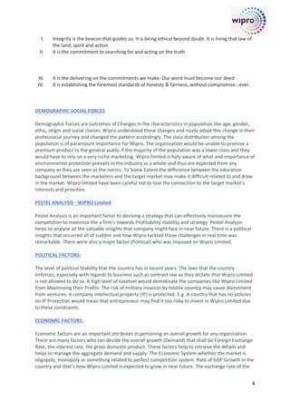 Strategic management assignment wipro | PDF