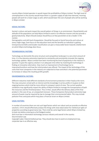 Strategic management assignment wipro | PDF | Business | Business and Finance