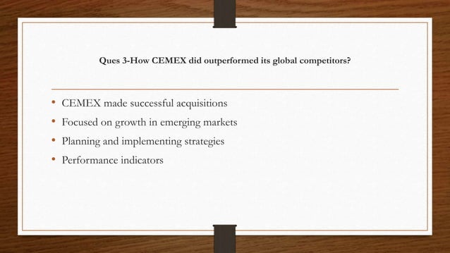 The Globalization of Cemex | PPTX