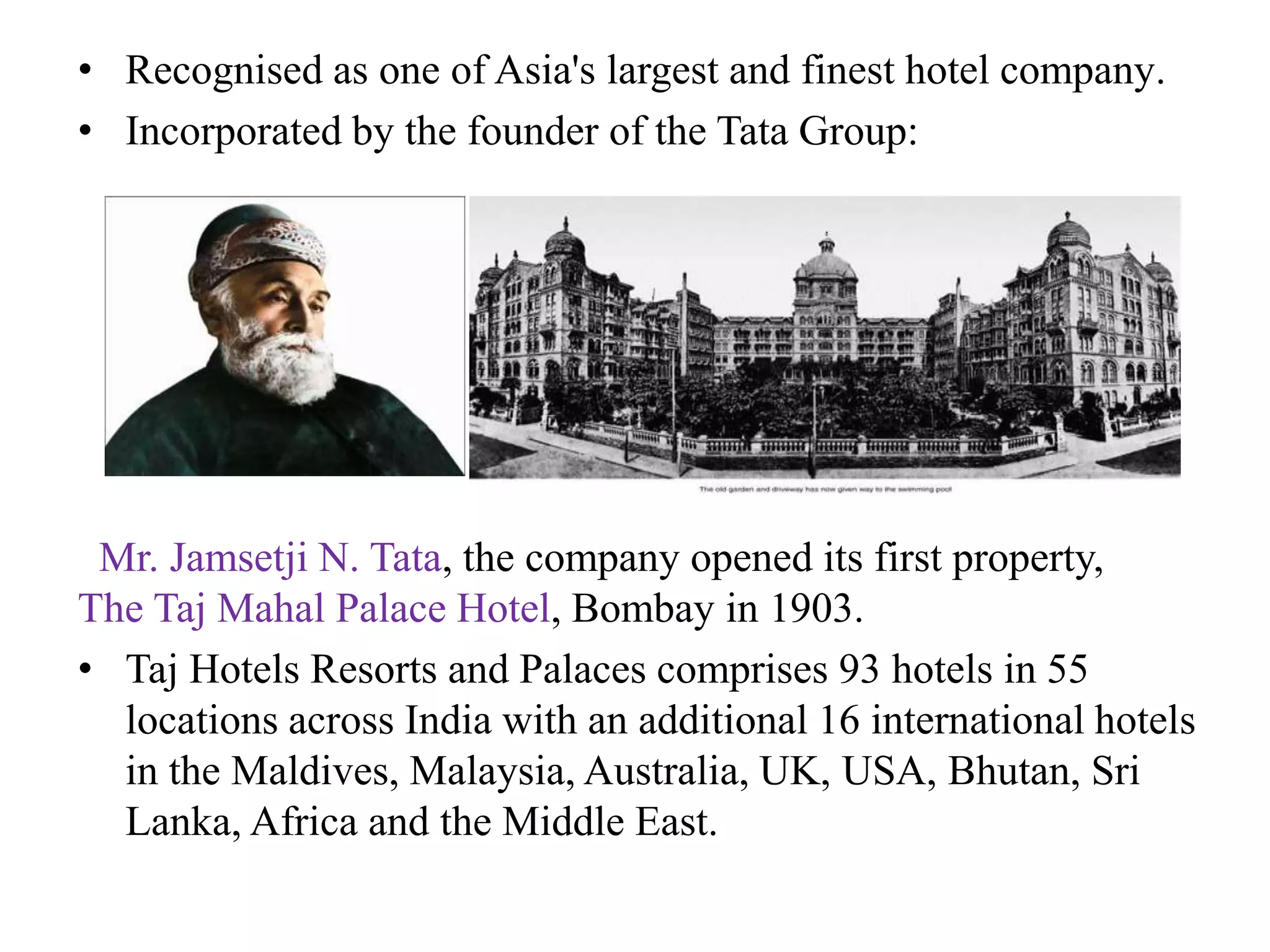 Strategic management case study, The Taj,IHCL | PPTX