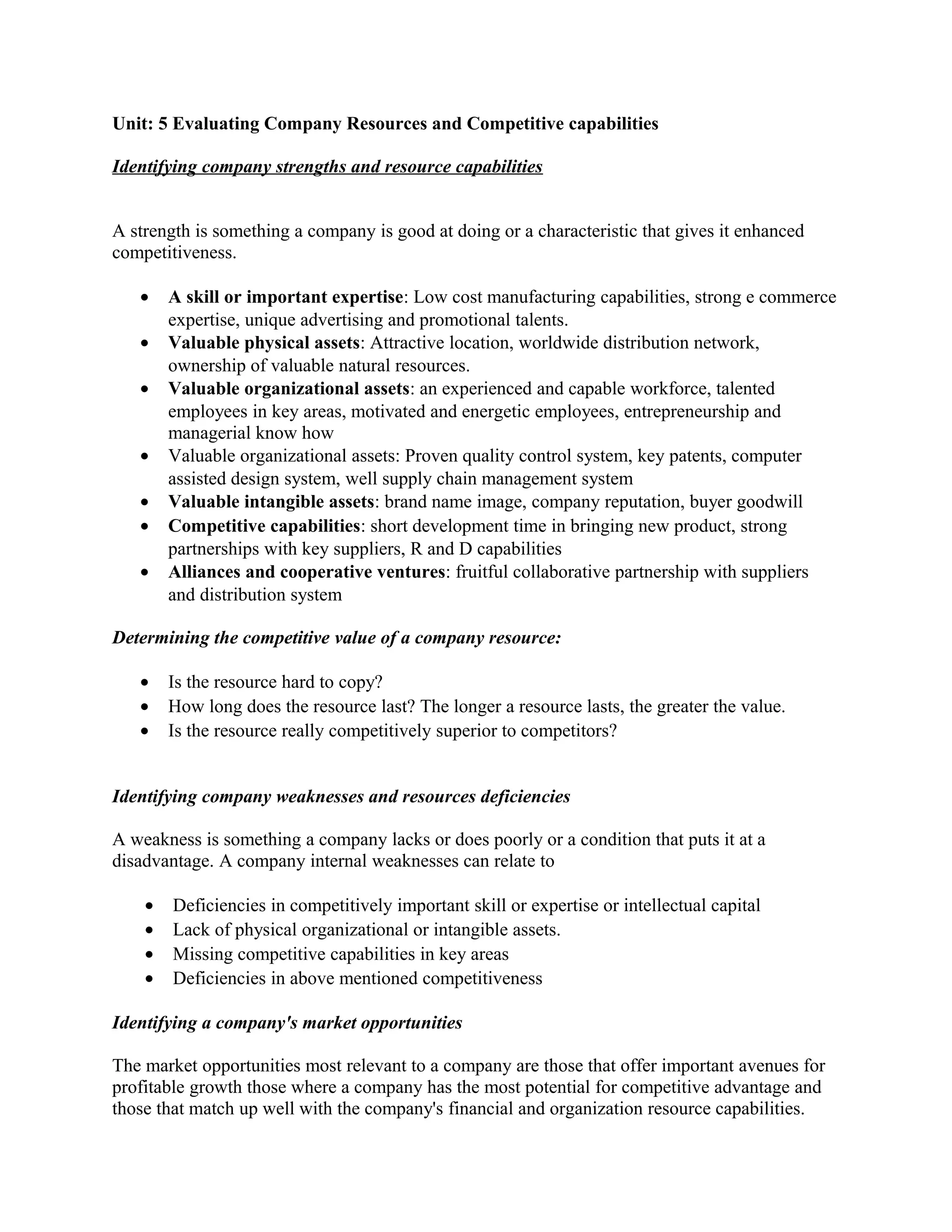 Strategic management chapter 5 and 6 note for bba vii | DOC