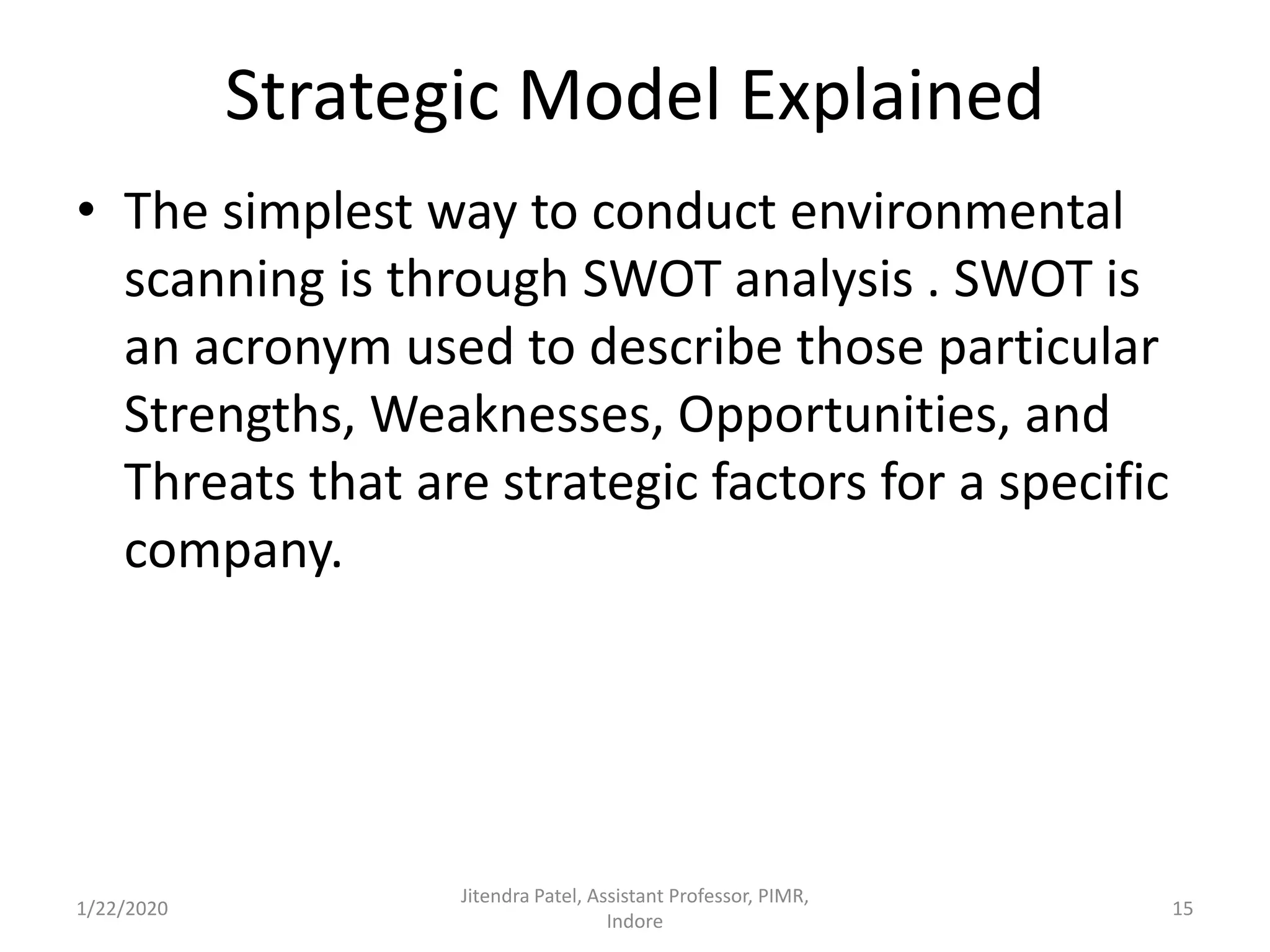 Strategic management definition,relevance , characterstics , level ...