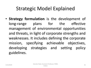 Strategic management definition,relevance , characterstics , level ...