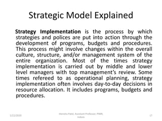 Strategic management definition,relevance , characterstics , level ...