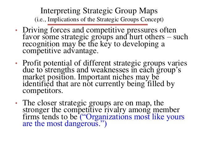 Offensive defensive strategy, key success factor, strategic group map…
