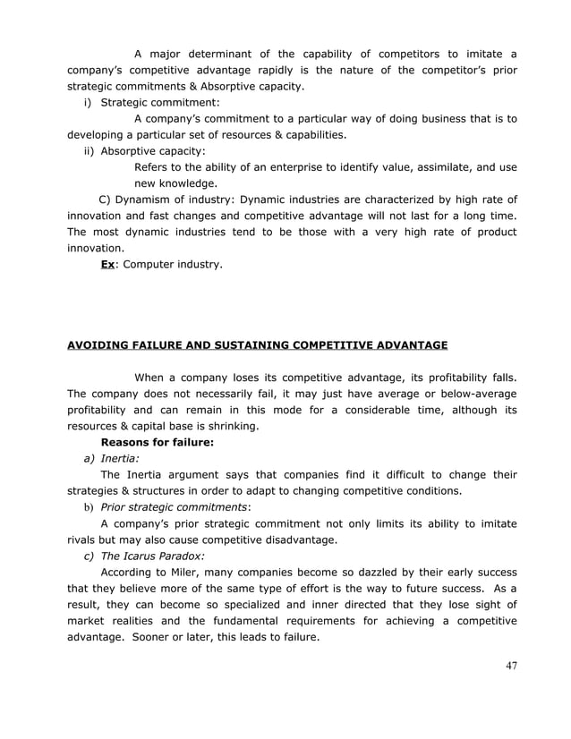 Strategic management full notes | DOC | Business Administration | Business