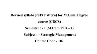 Strategic management & industrial economics | PPTX