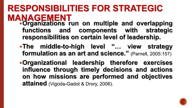 STRATEGIC MANAGEMENT PROCESS - Featuring Policy-Strategy Interlock | PPT