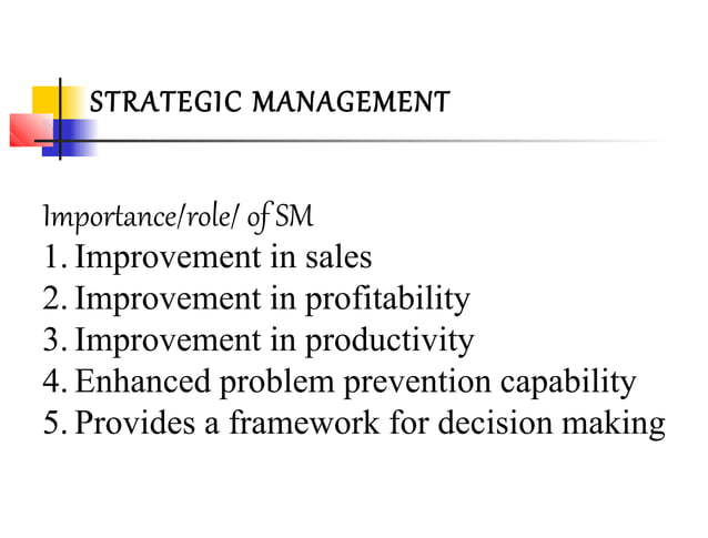 Strategic management module 2 | PPTX | Business Administration | Business