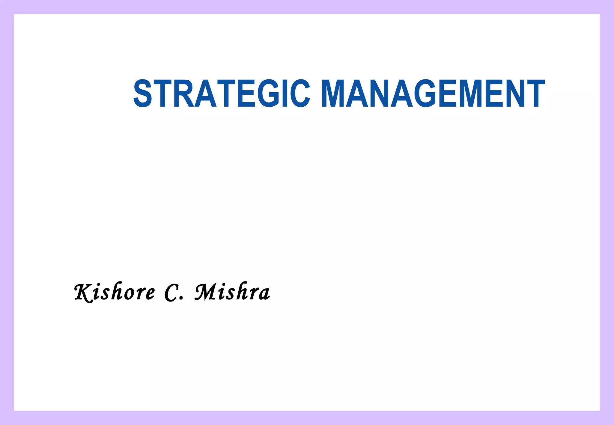 Strategic management module 1 | PPT