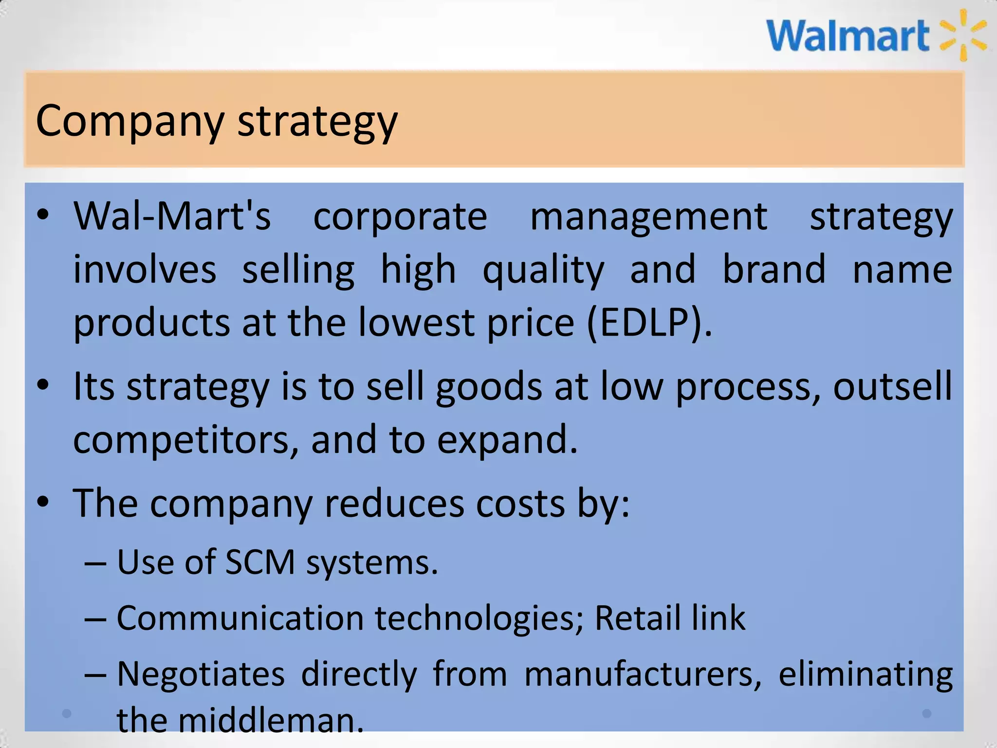 Strategic Management Of It At Wal Mart | PPSX
