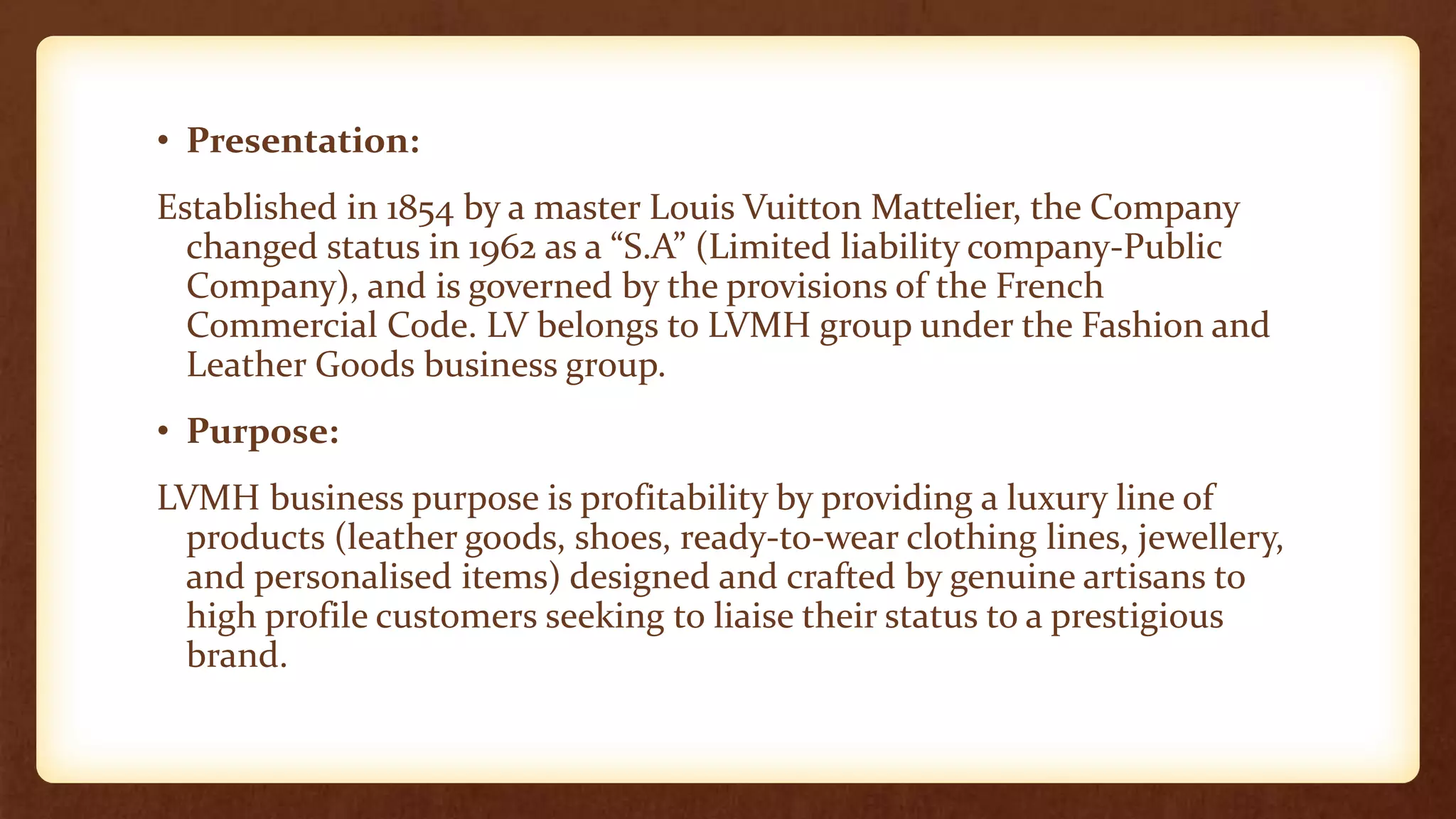 Strategic Management LVMH | PPTX
