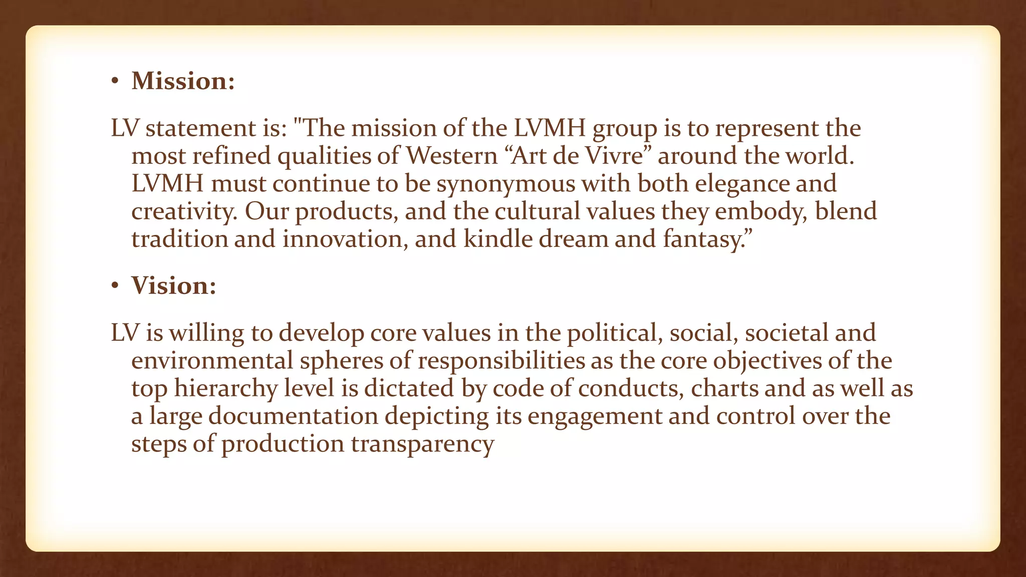 Strategic Management LVMH | PPTX