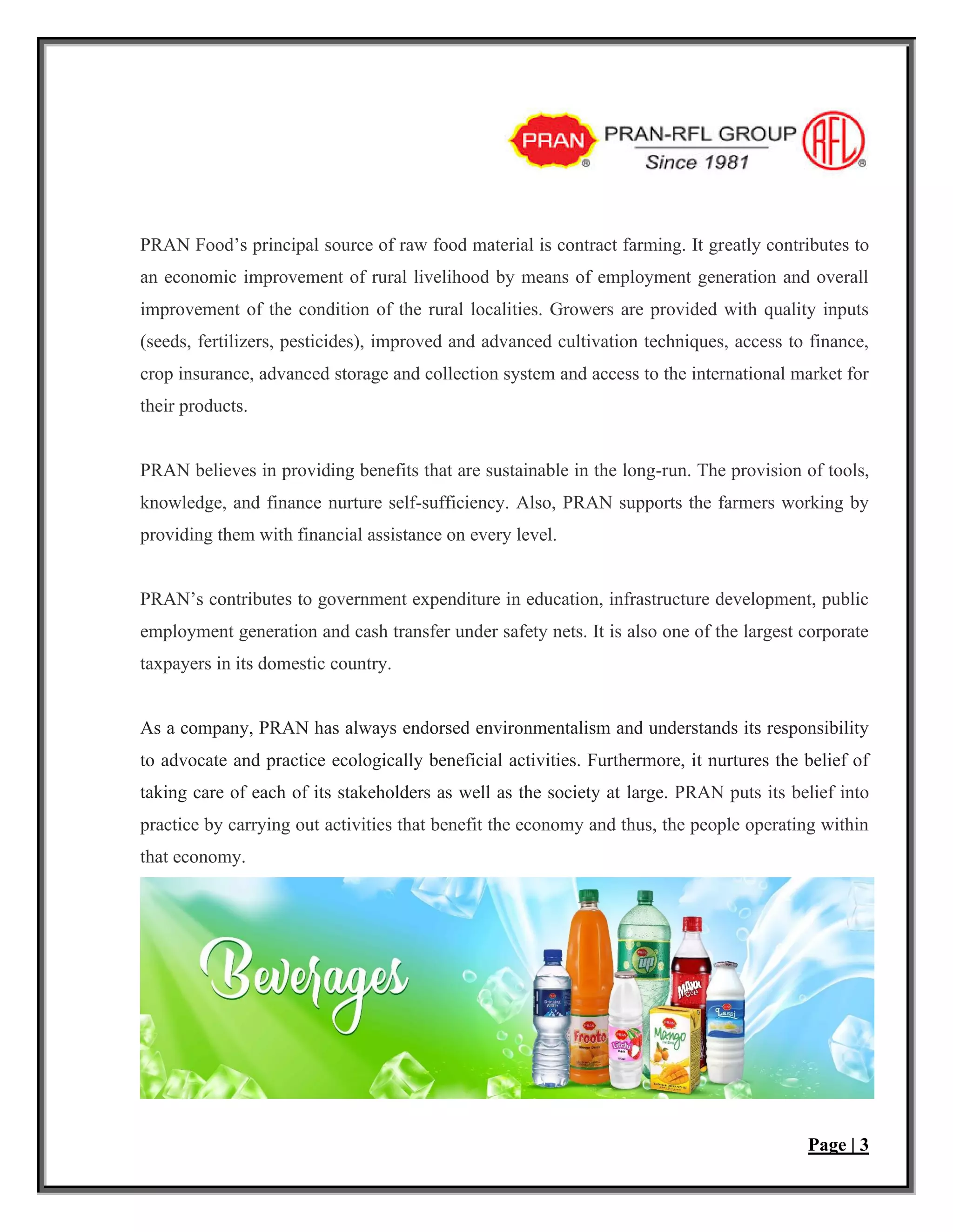 Strategic management of Pran Foods | PDF