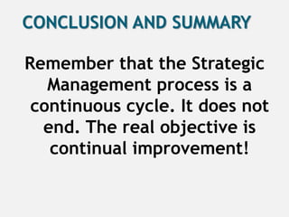 Strategic management planning process analysis and impact - By Adelani ...