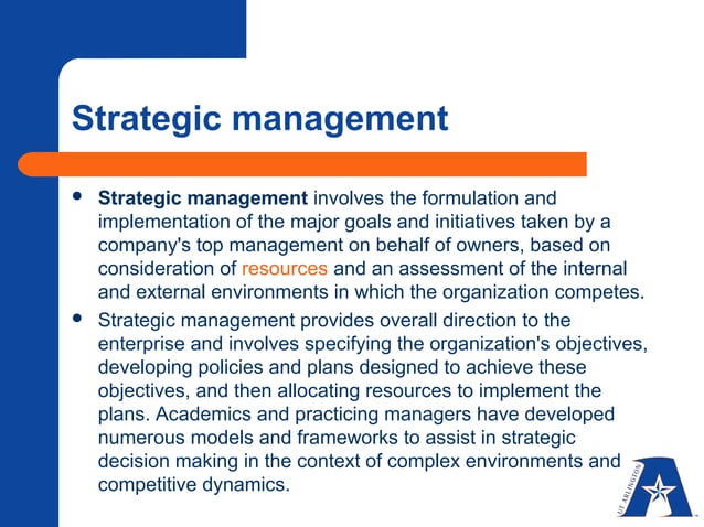 Strategic management ppt | PPT
