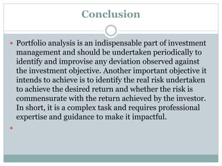 Portfolio analysis | PPTX