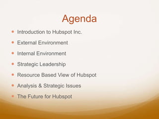Strategic Analysis of Hubspot Inc. | PPTX