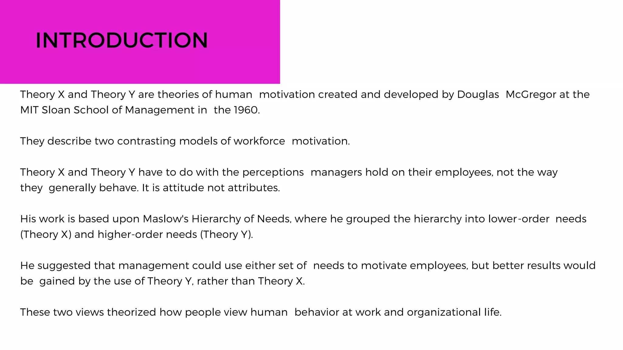 Theory X and Y detailed presentation | PPTX