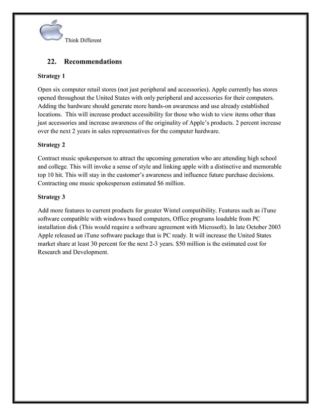 Strategic management at APPLE Inc. | DOCX