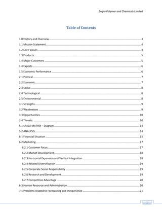 Strategic management report engro polymer and chemicals limited | DOCX