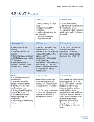 Strategic management report engro polymer and chemicals limited | DOCX