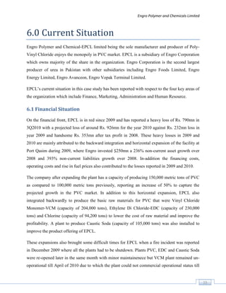 Strategic management report engro polymer and chemicals limited | DOCX