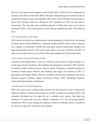 Strategic management report engro polymer and chemicals limited | DOCX