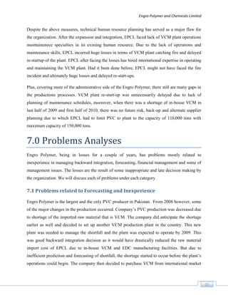 Strategic management report engro polymer and chemicals limited | DOCX