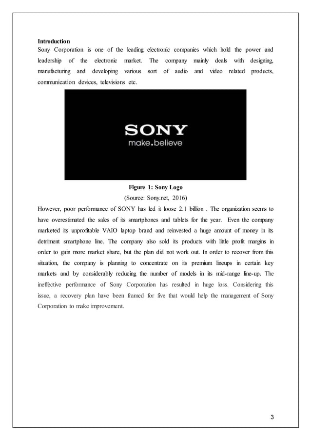 Strategic management (sony) | PDF