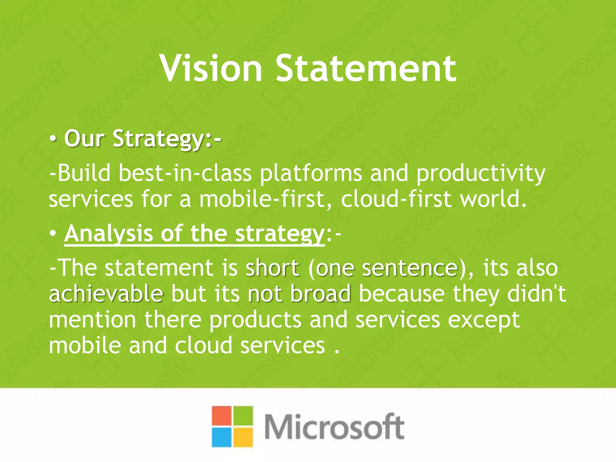 microsoft swot analysis | PPTX