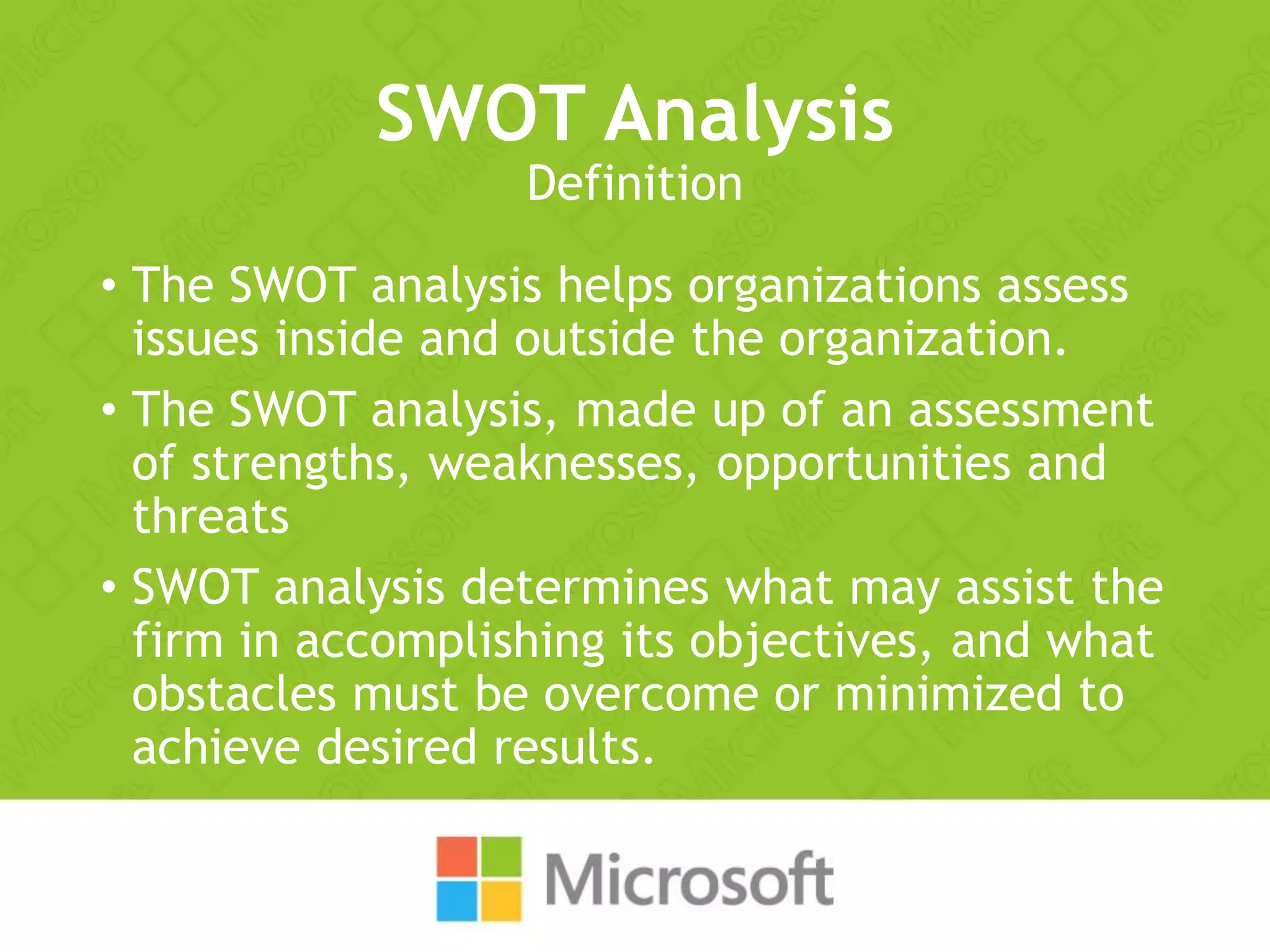 microsoft swot analysis | PPTX