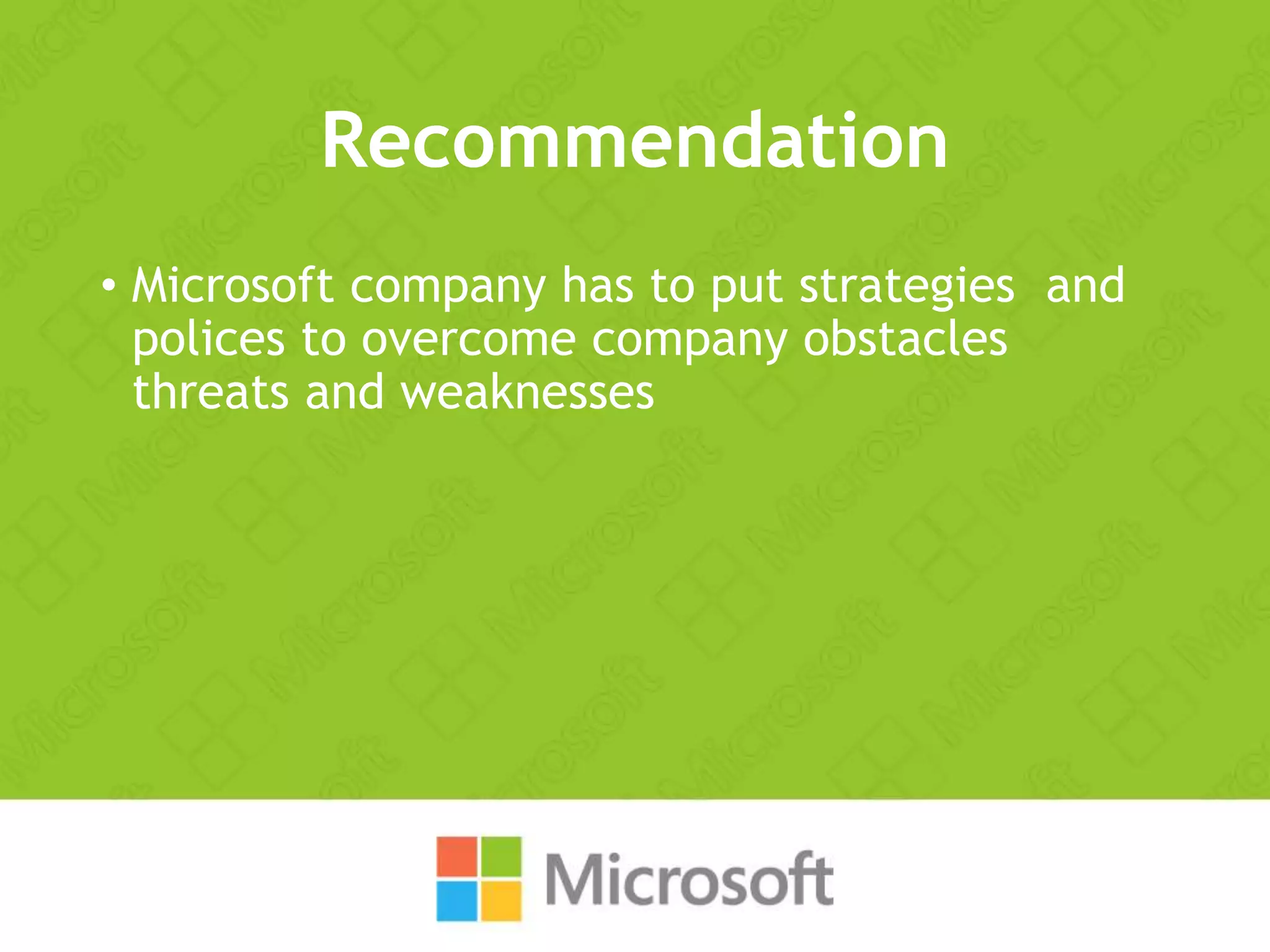 microsoft swot analysis | PPTX