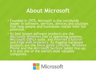 microsoft swot analysis | PPTX