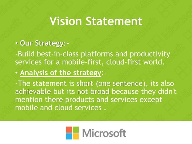 microsoft swot analysis | PPTX | Computing | Technology & Computing