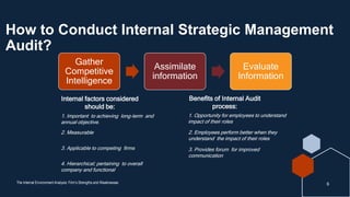 Strategic Management_The Internal Environment Analysis_Firm's Strengths ...