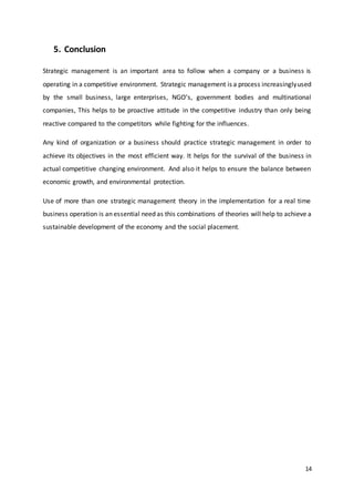 Strategic management theories | DOCX