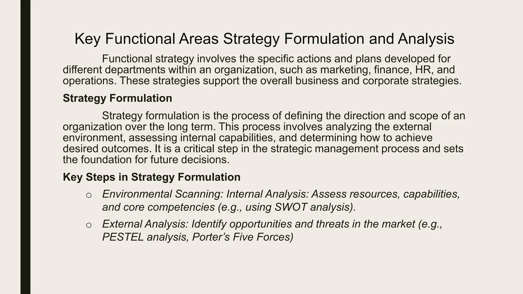 STRATEGY FORMULATION AND ANALYSISStrategic management unit 4.pdf
