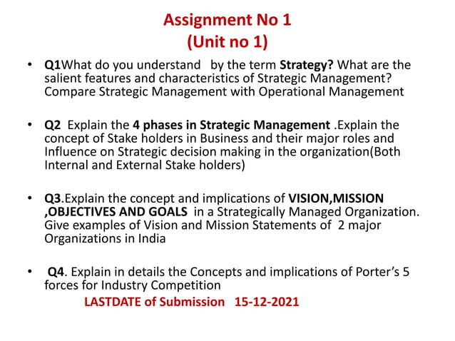 STRATEGIC MANAGEMENT Unit no.1 to Unit No. 5.pptx