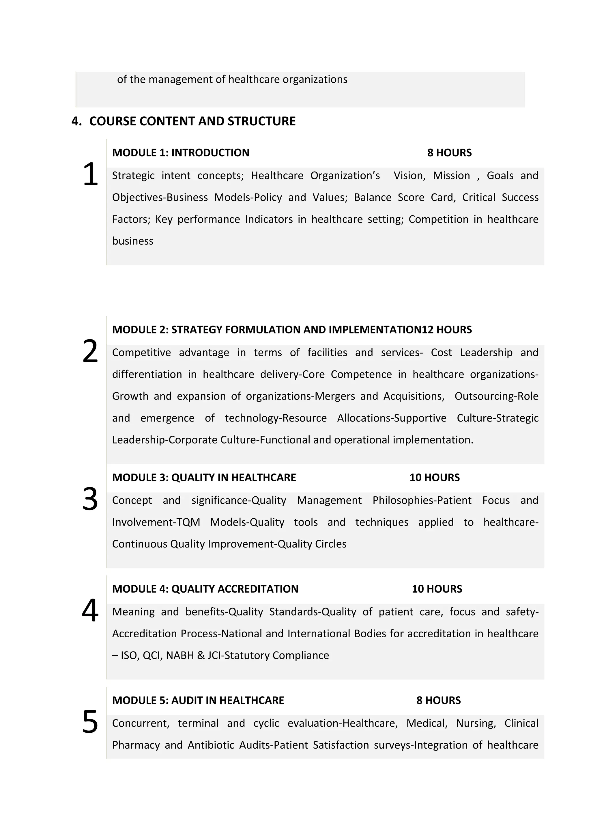 Strategic mangement in health care settings | PDF
