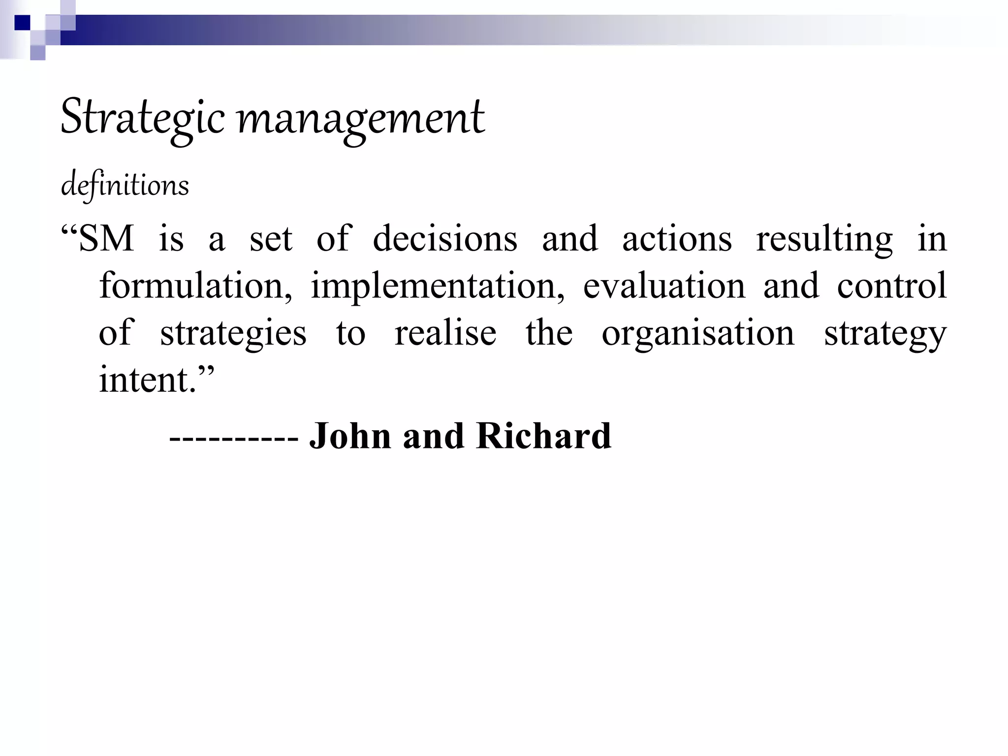 Strategic mangement (module 1) | PPT
