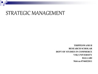 Strategic mangement (module 1) | PPT