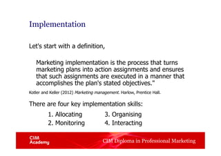 Strategic marketing implementation and control | PDF