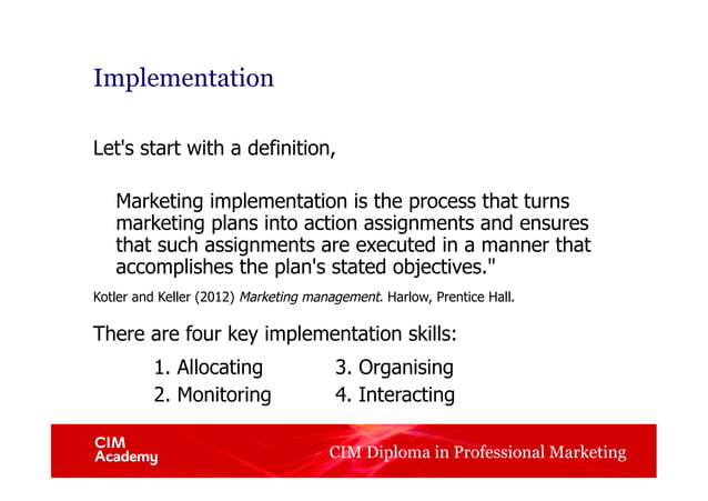 Strategic marketing implementation and control | PDF | Business ...