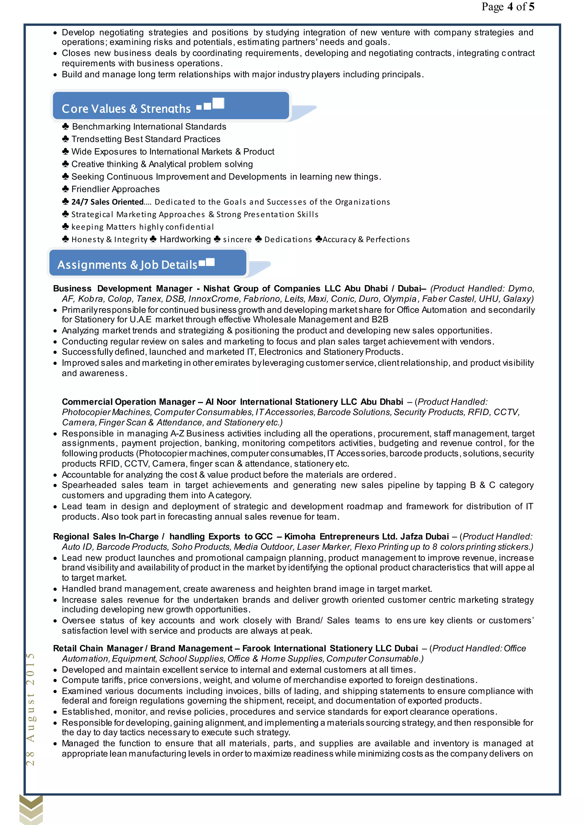 Strategic Marketing Analyst docx | DOCX