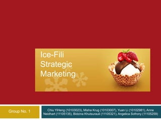 Strategic marketing Ice-Fili case | PPTX