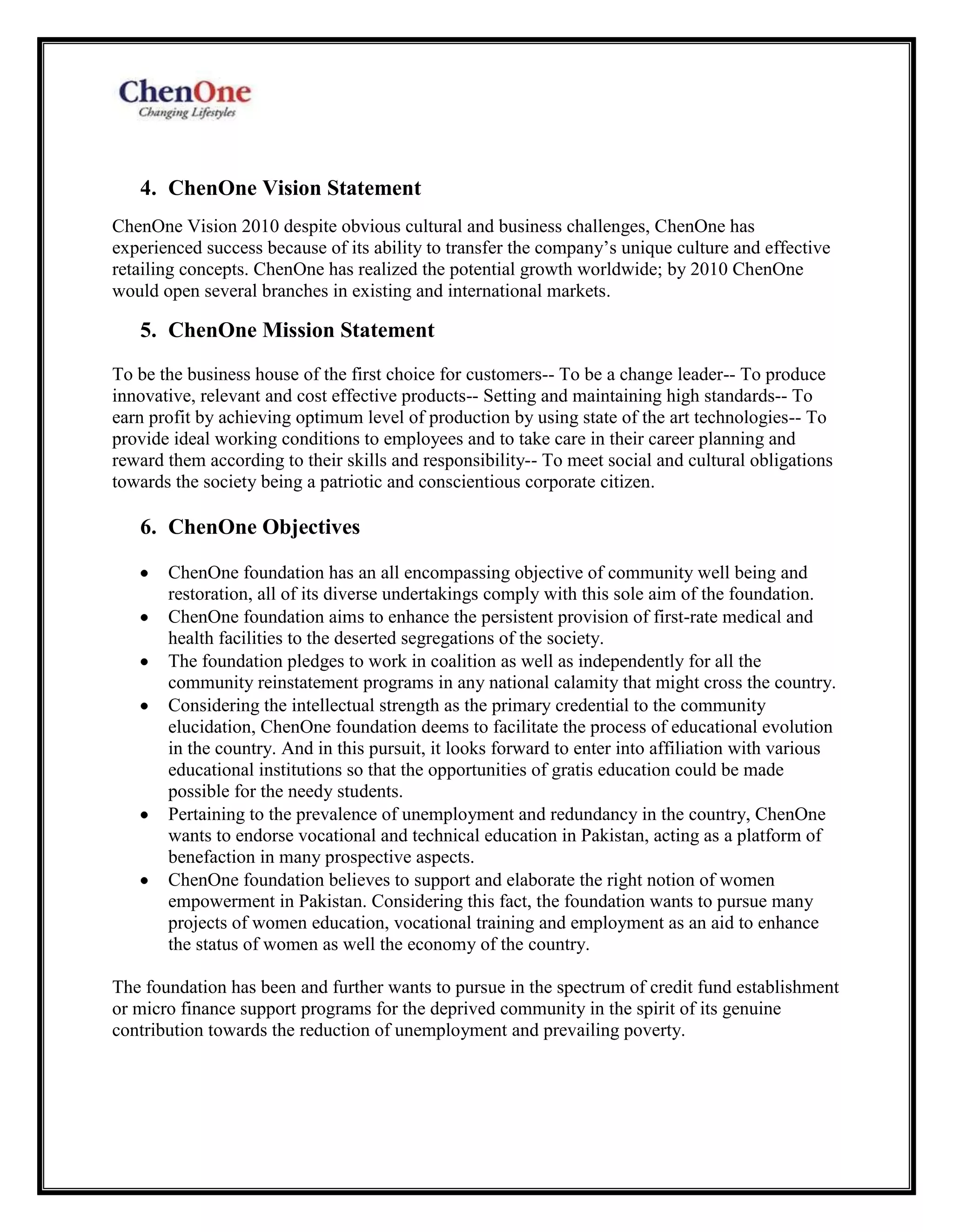 Strategic marketing at chen one | DOCX