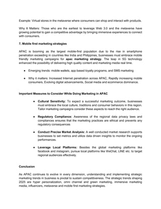 Strategic Marketing Trends Shaping the APAC Region in 2025 | PDF